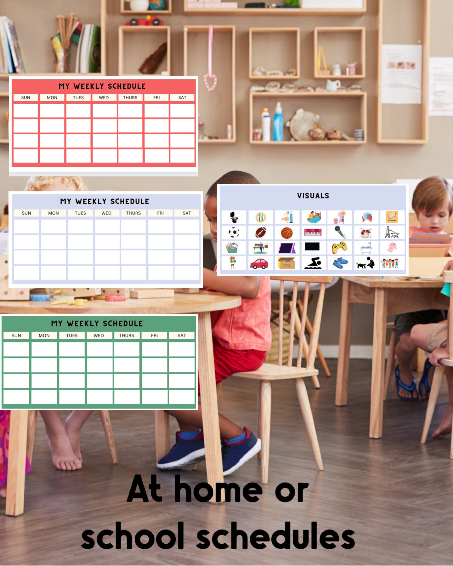 Weekly Schedule for Kids - Etsy