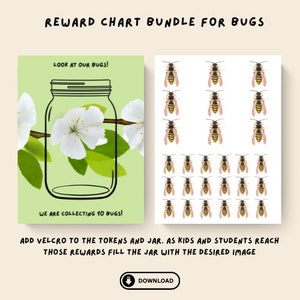 Printable Bugs Reward Chart for Kid Sticker Chart Positive Behavior ...
