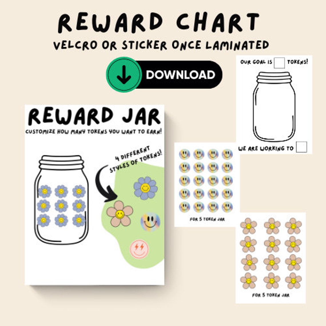 Printable Reward Chart for Kid Sticker Chart Positive Behavior Teen ...