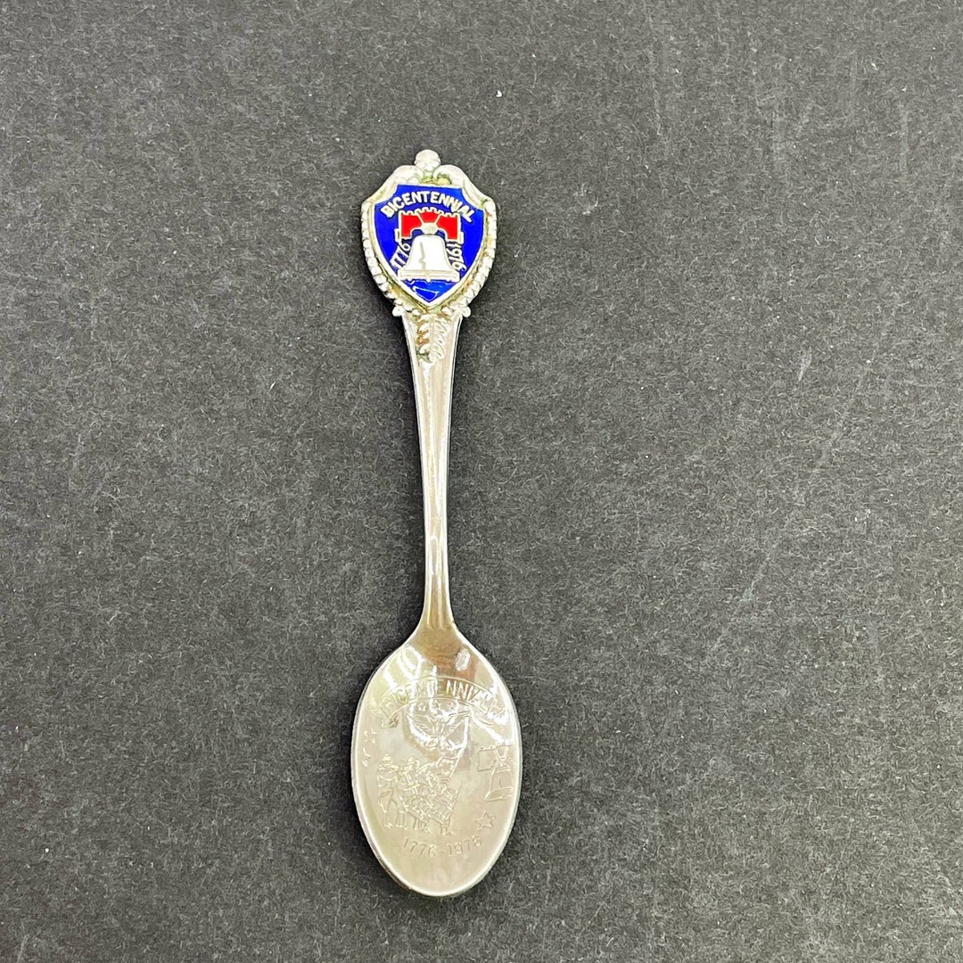Vintage 1776 1976 Bicentennial Collector Spoon Red White Blue 3" - Etsy