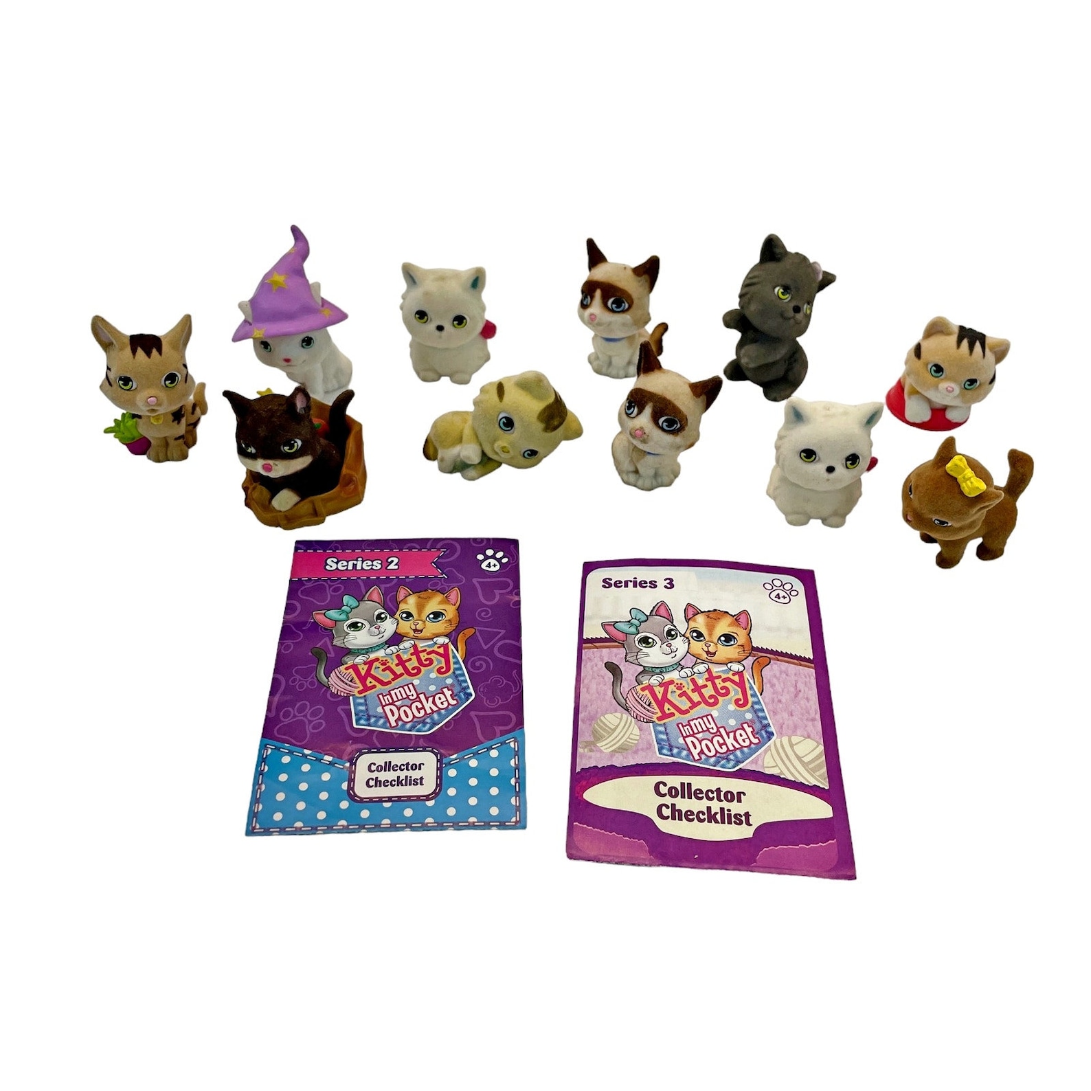 Vintage 1990s Kitten in My Pocket Lot 11 Flocked Fuzzy Cats W ...