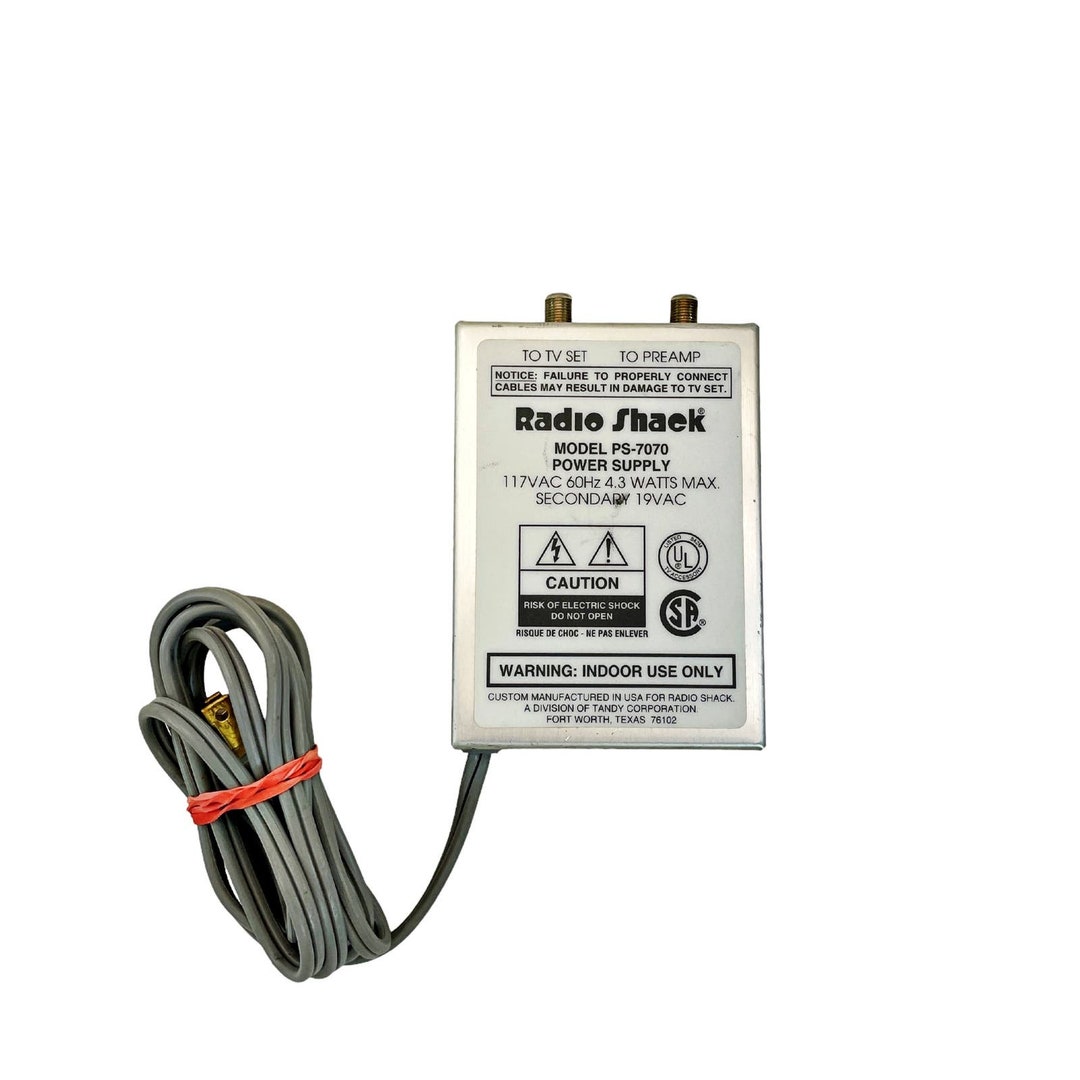 Radio Shack Model PS-7070 Power Supply HTF for TV Coax Antenna ...