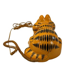Garfield Cat Phone Vtg TYCO 80s Landline Telephone 1981 Eyes Open ...