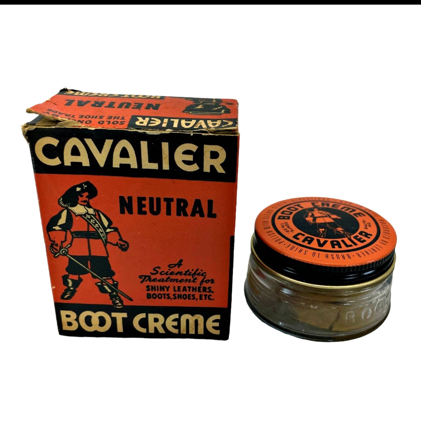 Vintage Cavalier Neutral Boot Creme Box Container Advertising - Etsy