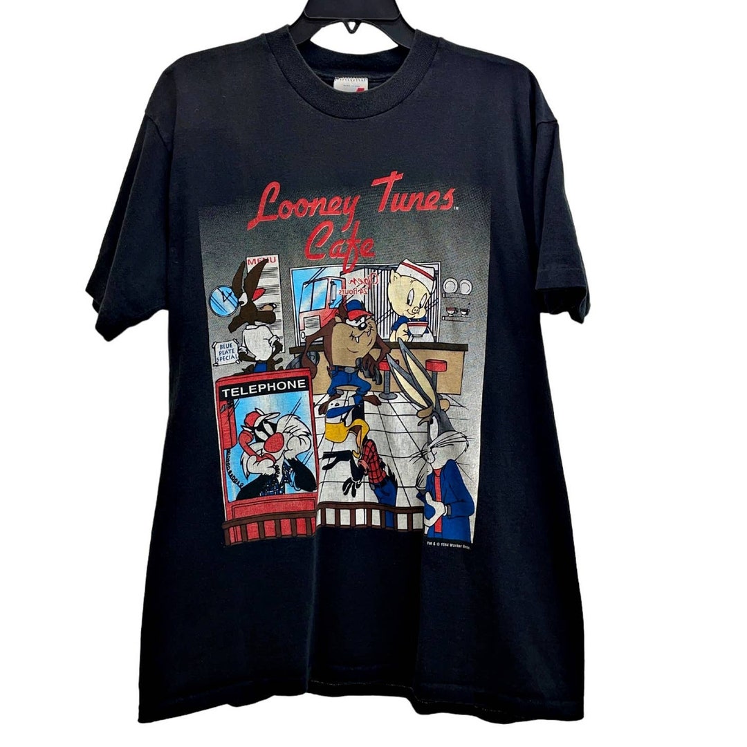 VTG Single Stitch Looney Tunes Cafe Tshirt Artex Tag Taz Bugs Daffy ...