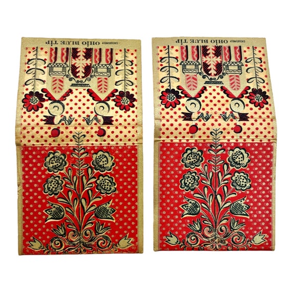 Vintage 2 Ohio Blue Tip Matchbooks Dutch 50's Americana - Etsy