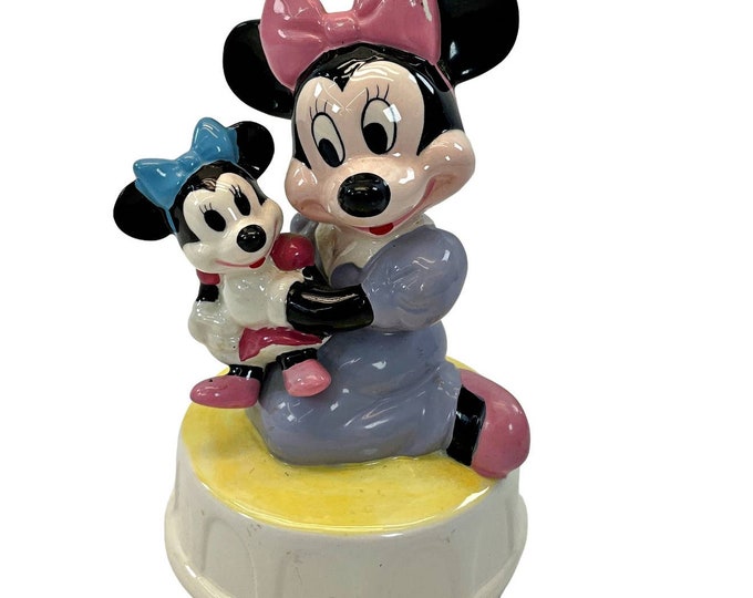 Vintage Schmid Disney Minnie Mouse Music Box 'rock A Bye Baby' Nursery ...