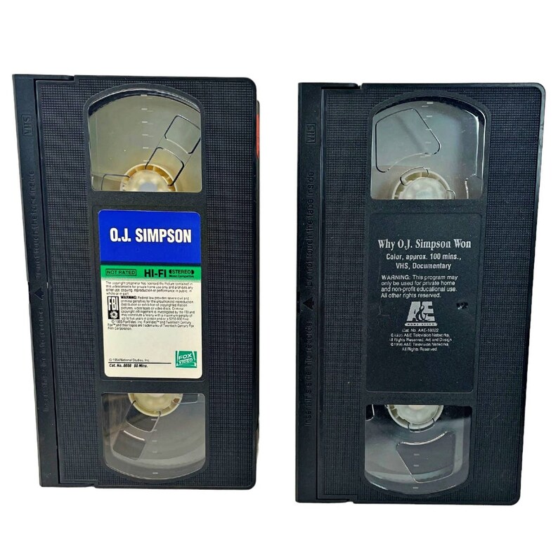 The OJ Simpson Story & OJ Simpson American Justice VHS Tapes Lot of 2 ...