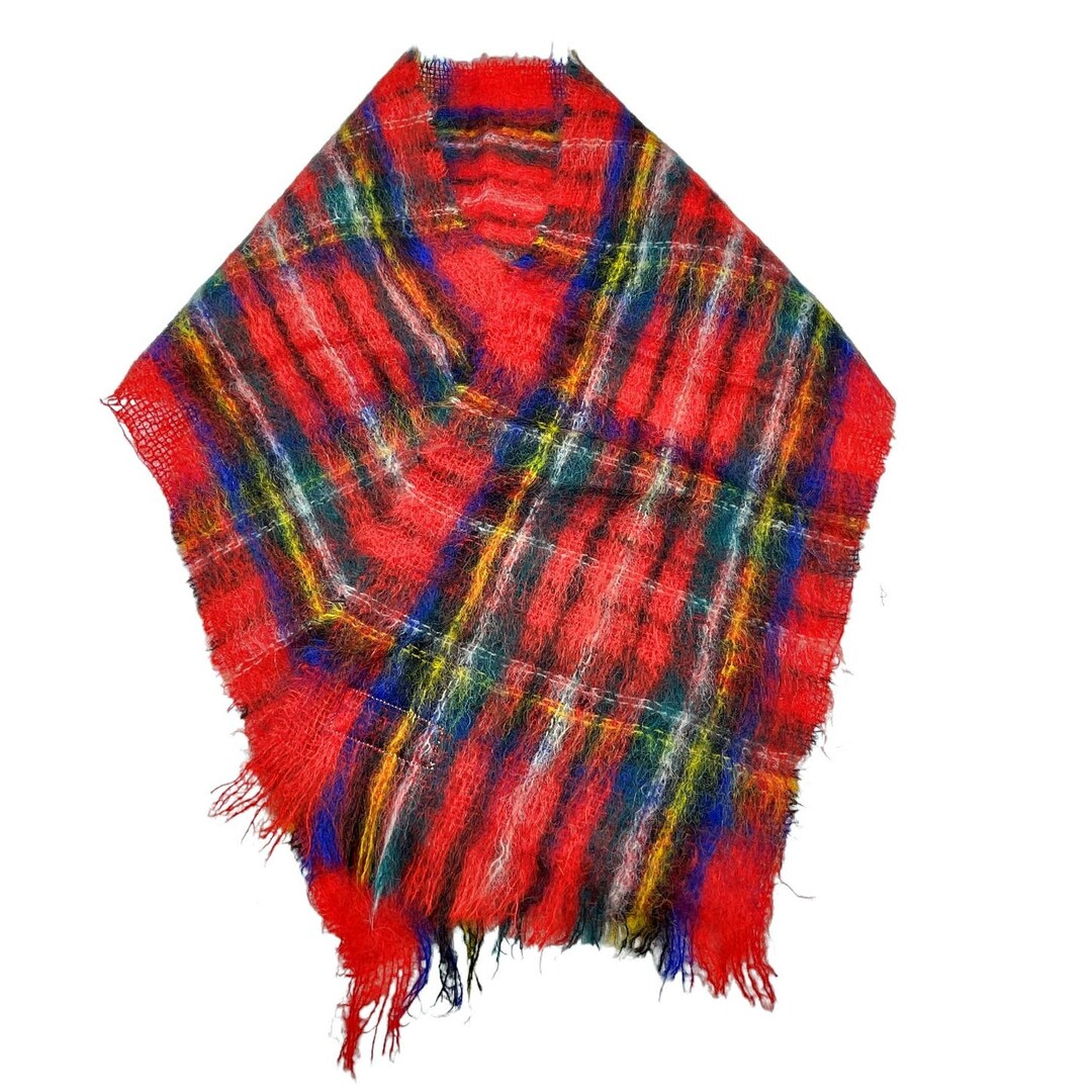 Vintage the Tartan Gift Shop Edinburgh Scotland Red Plaid Wool Scarf 10 ...