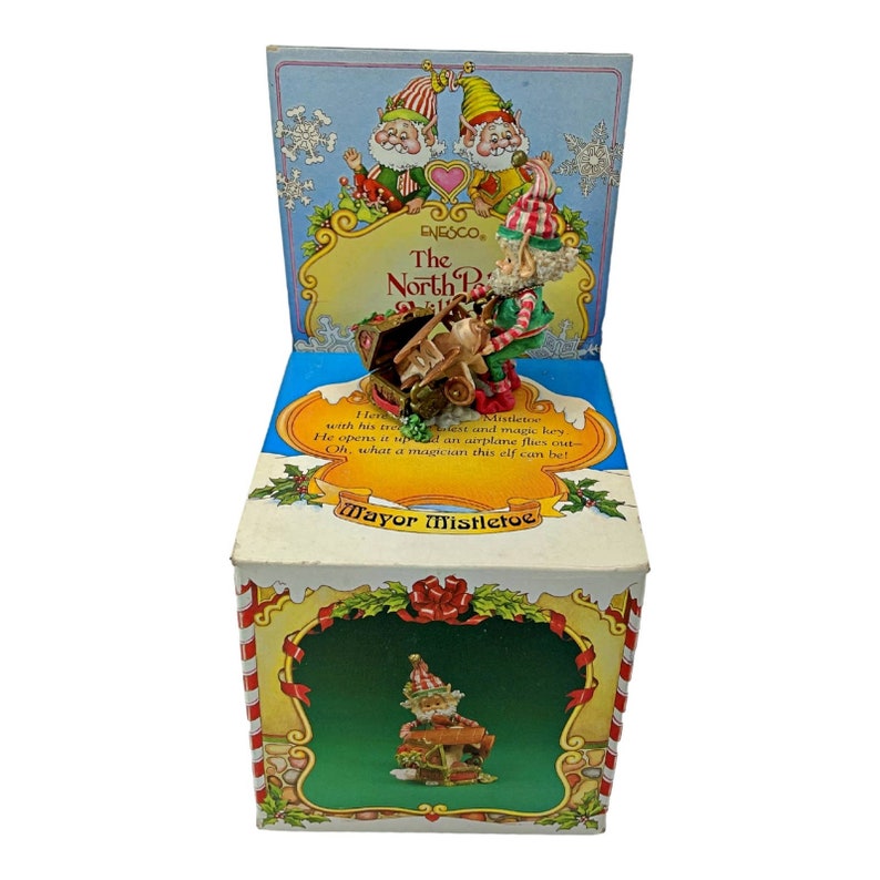 Enesco the North Pole Village Mayor Mistletoe Elf 1994 Sandra Zimnicki ...