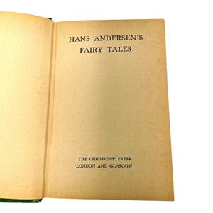 1967 Andersen's Fairy Tales Children's Press Book London Great Britain ...