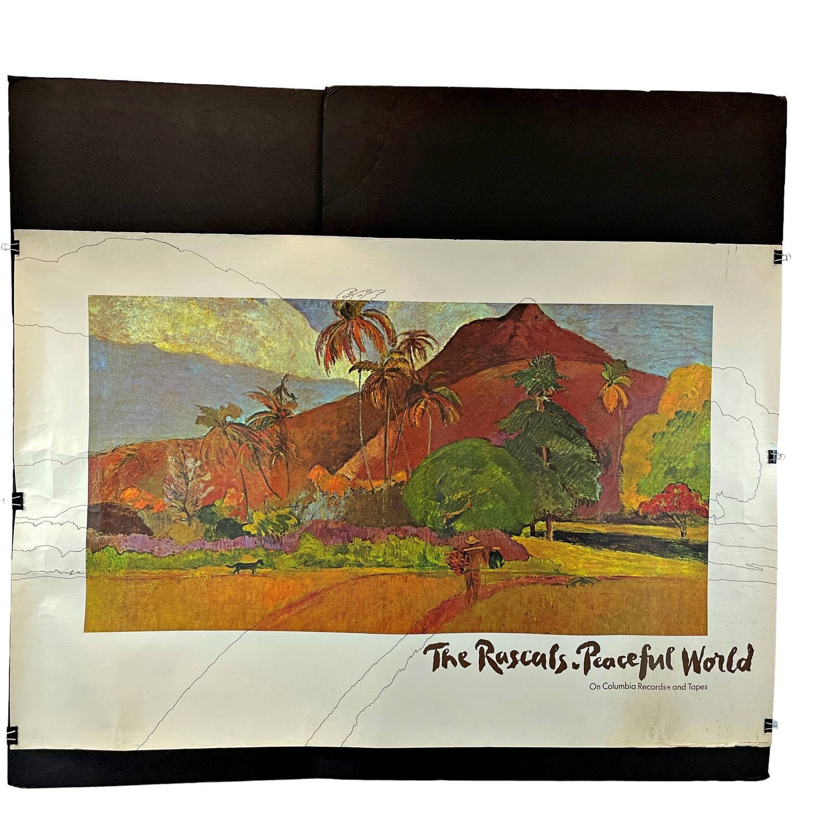 Rare the RASCALS Peaceful World 1971 US Columbia Records Promo POSTER ...
