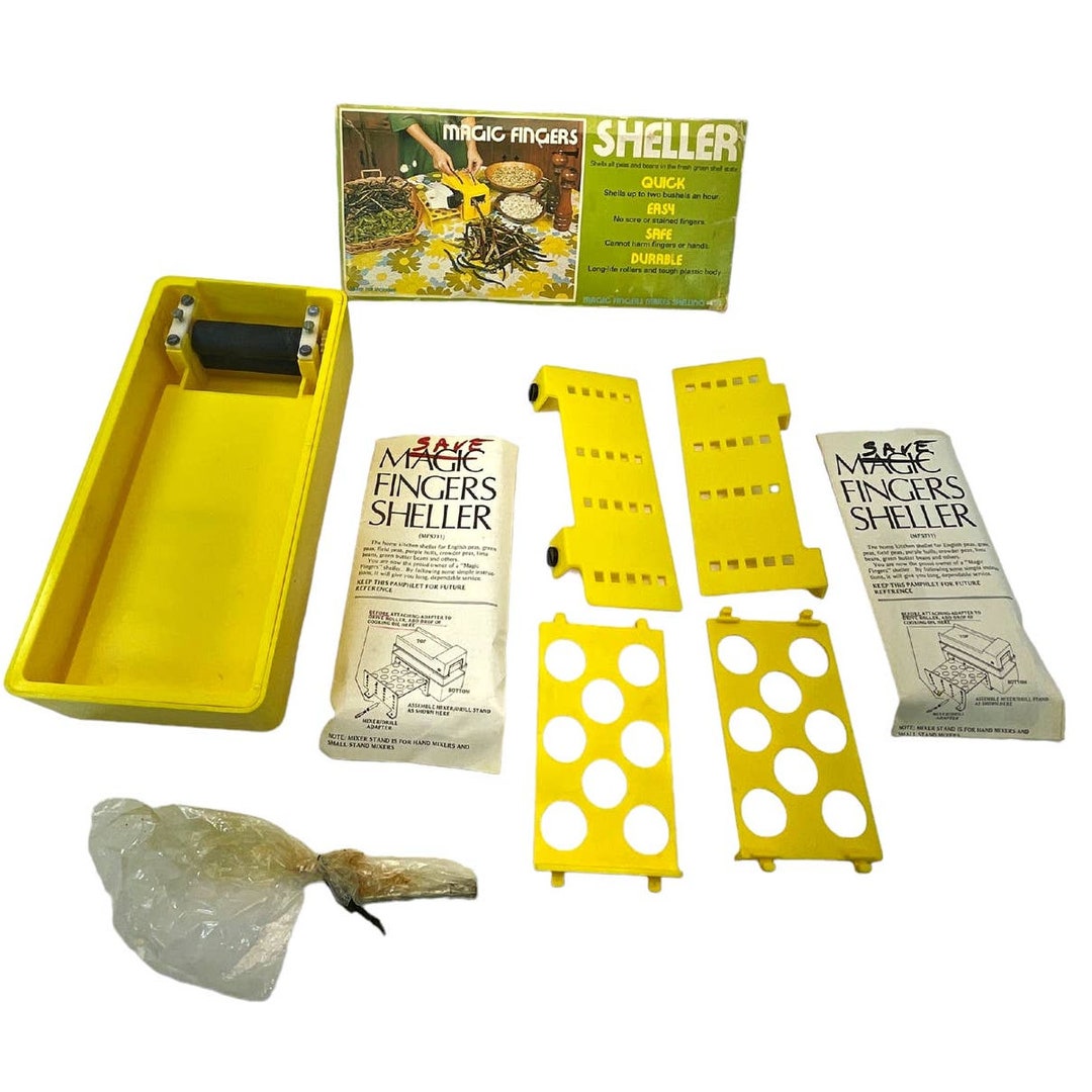 Vintage Magic Fingers Beans Peas Sheller in Original Box Complete W ...