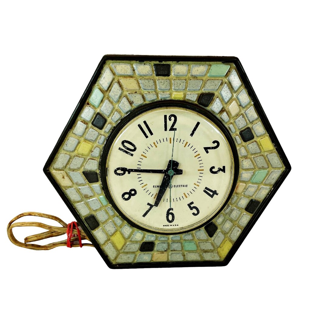 Mid Century Modern Kitchen Soffit Wall Clock-general Electric-model ...