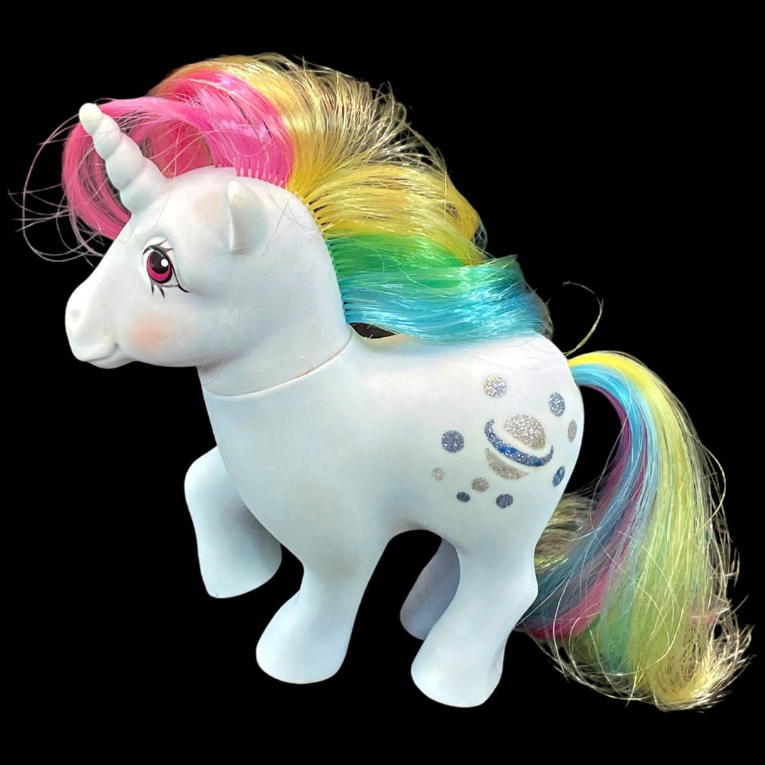 My Little Pony MLP G1 Y2 Moonstone Unicorn Hasbro 1983 Glitter Planet ...
