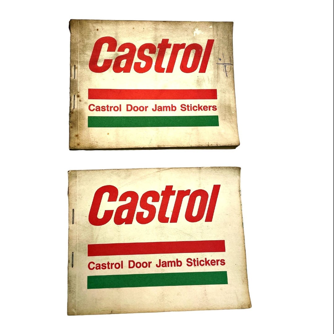 Castrol Door Jamb Stickers Lot of 2 Unused Books Service Oil Change - Etsy