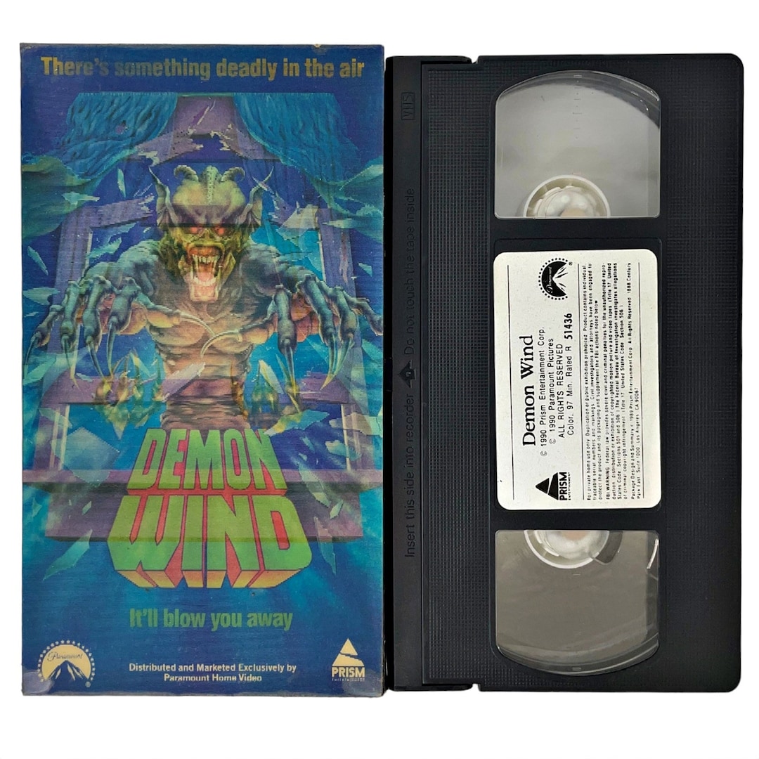 Horror VHS Demon Wind Lenticular Cover PRISM 1990 No Mold Great ...
