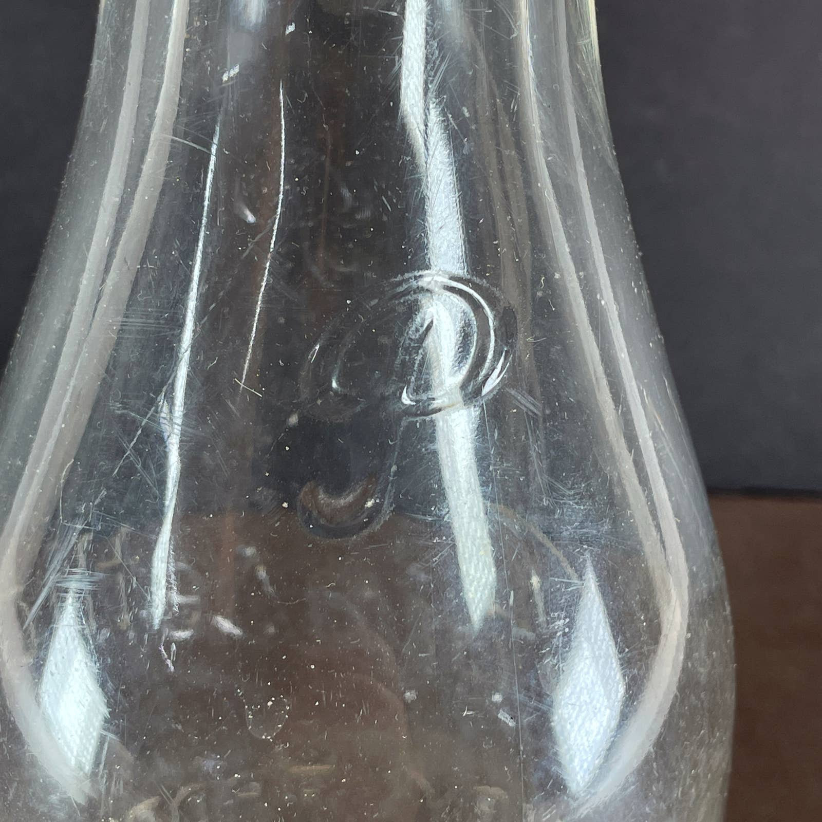 Vintage Poinsettia One Quart Clear Glass Milk Bottle Dairy Tampa ...