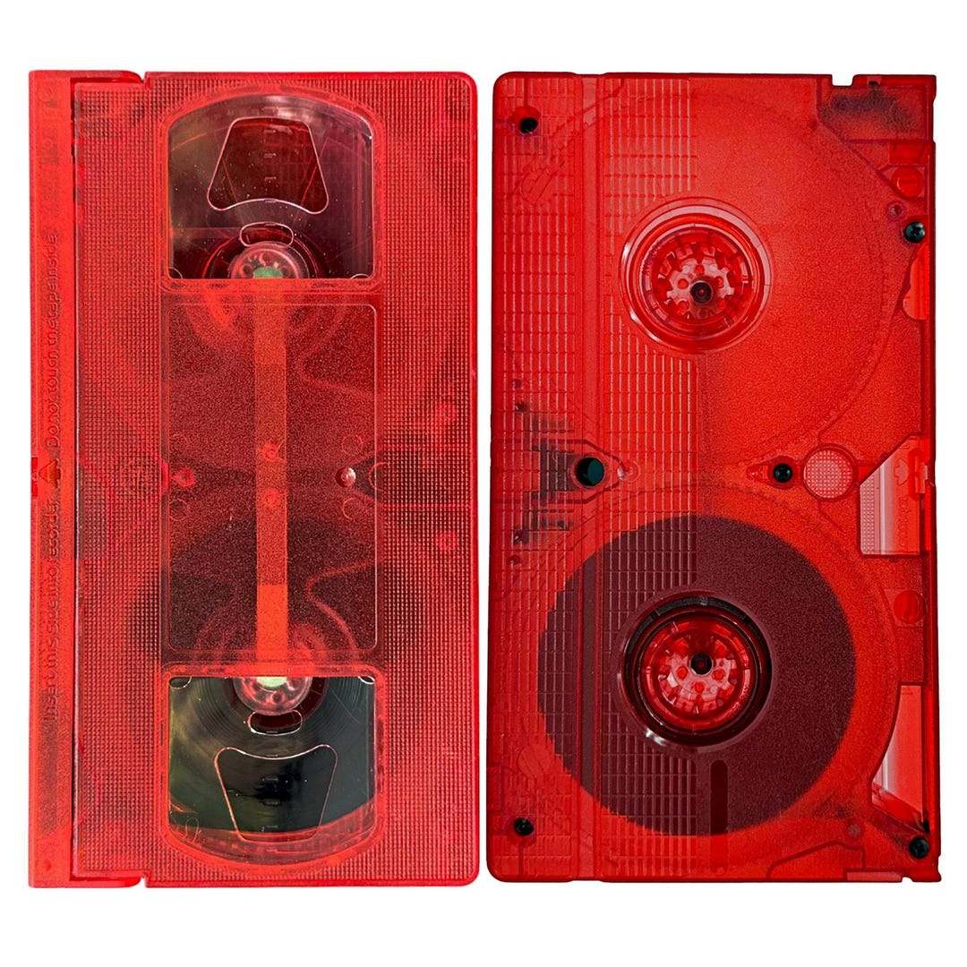 VHS is LIFE Blood Red Transparent Color VHS Shell W/ Matching Spools T ...