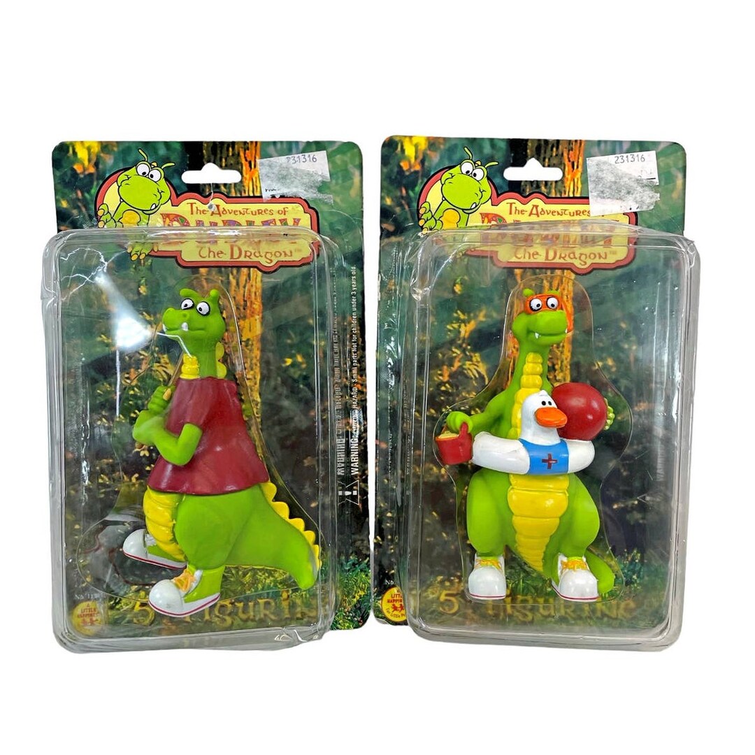 1995 Dragon Tales Dudley The Dragon Swimming Baseball Player Figurines Swimmer Figure Etsy