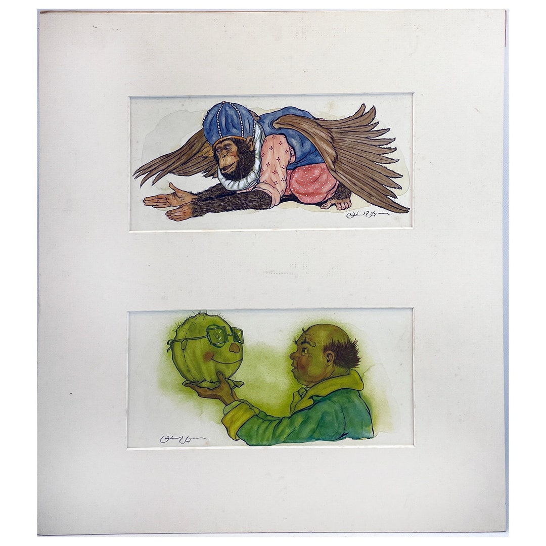 Original Watercolor on Board Artist Michael Hague for Wizard of Oz ...