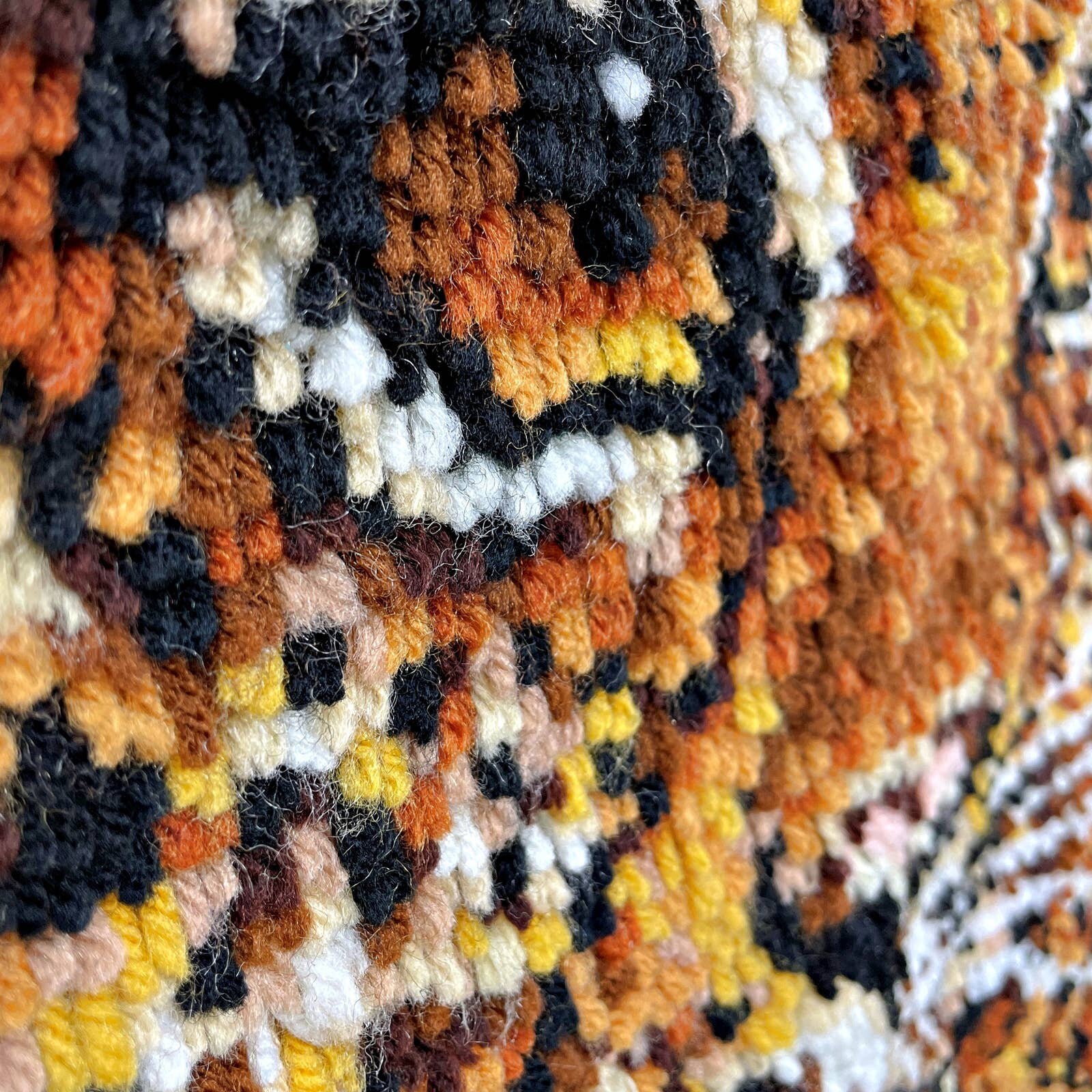 VTG 70's BOHO Leopard Latch Hook Rug Wall Hanging Large - Etsy