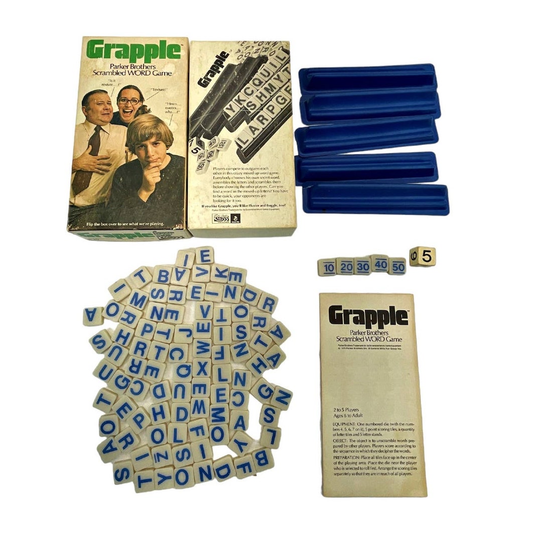 Vintage 1973 Grapple by Parker Brothers Scrambled Word Game COMPLETE - Etsy