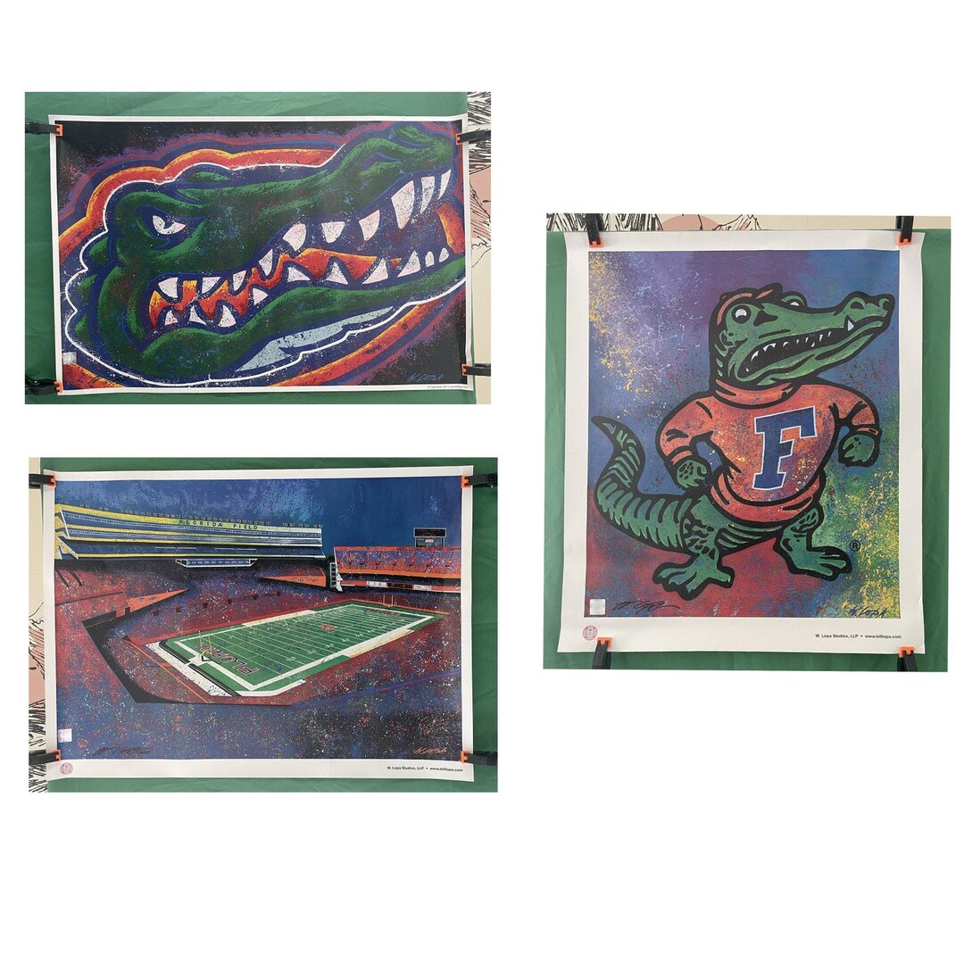 RARE Vintage University of Florida UF Gators NCAA Posters Lopa Graphic ...