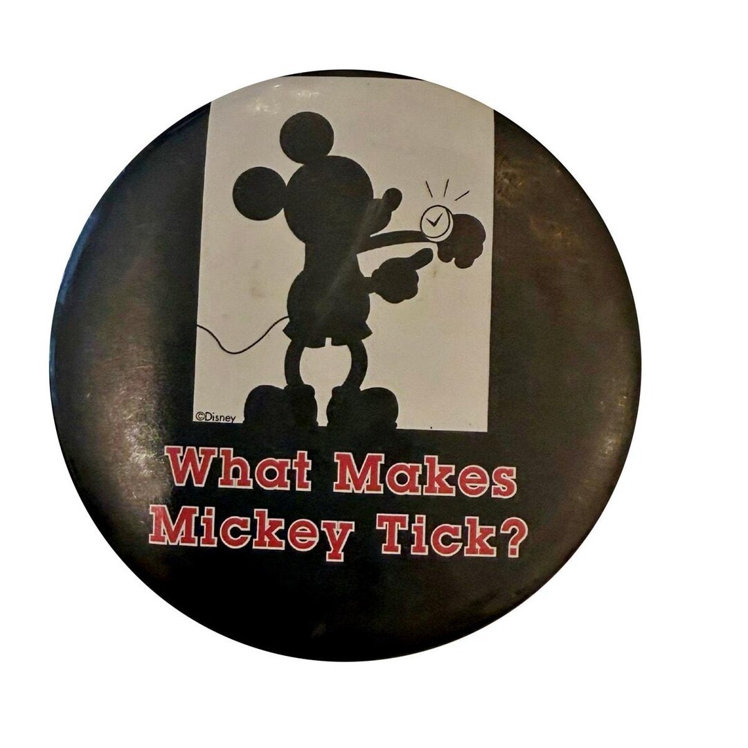 Disney Mickey Mouse 'what Makes Mickey Tick' Button Pinback Cast ...
