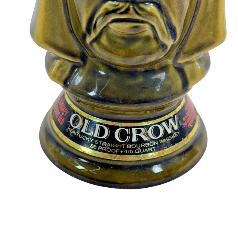 Vintage 1960's Old Crow Green Pawn Chess Piece Empty Decanter MCM - Etsy