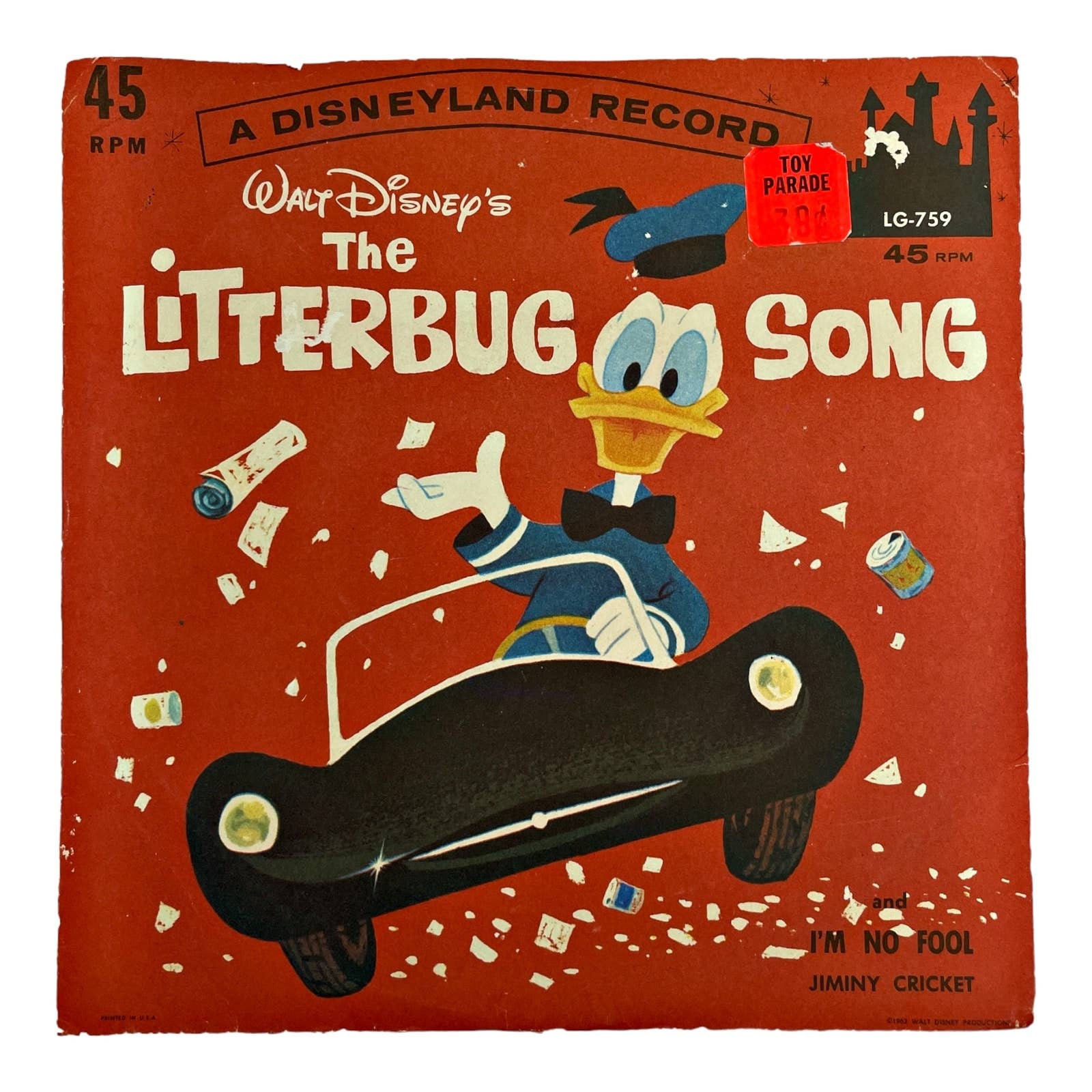 Walt Disney's the Litterbug Song 45 Record Vinyl Album VINTAGE RARE1962 - Etsy