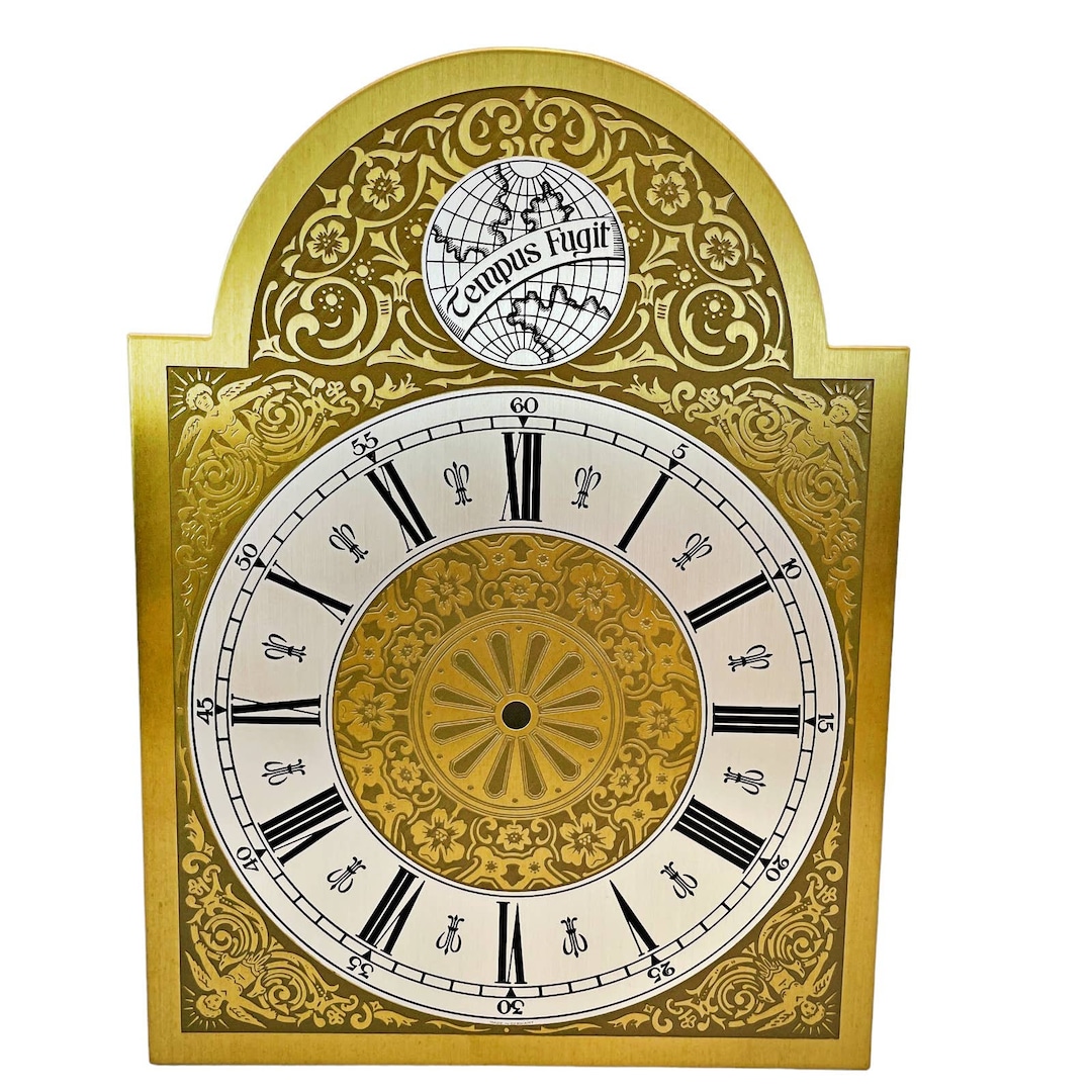 Tempus Fugit Brass Grandfather Clock Face Plate Only Made in Germany ...