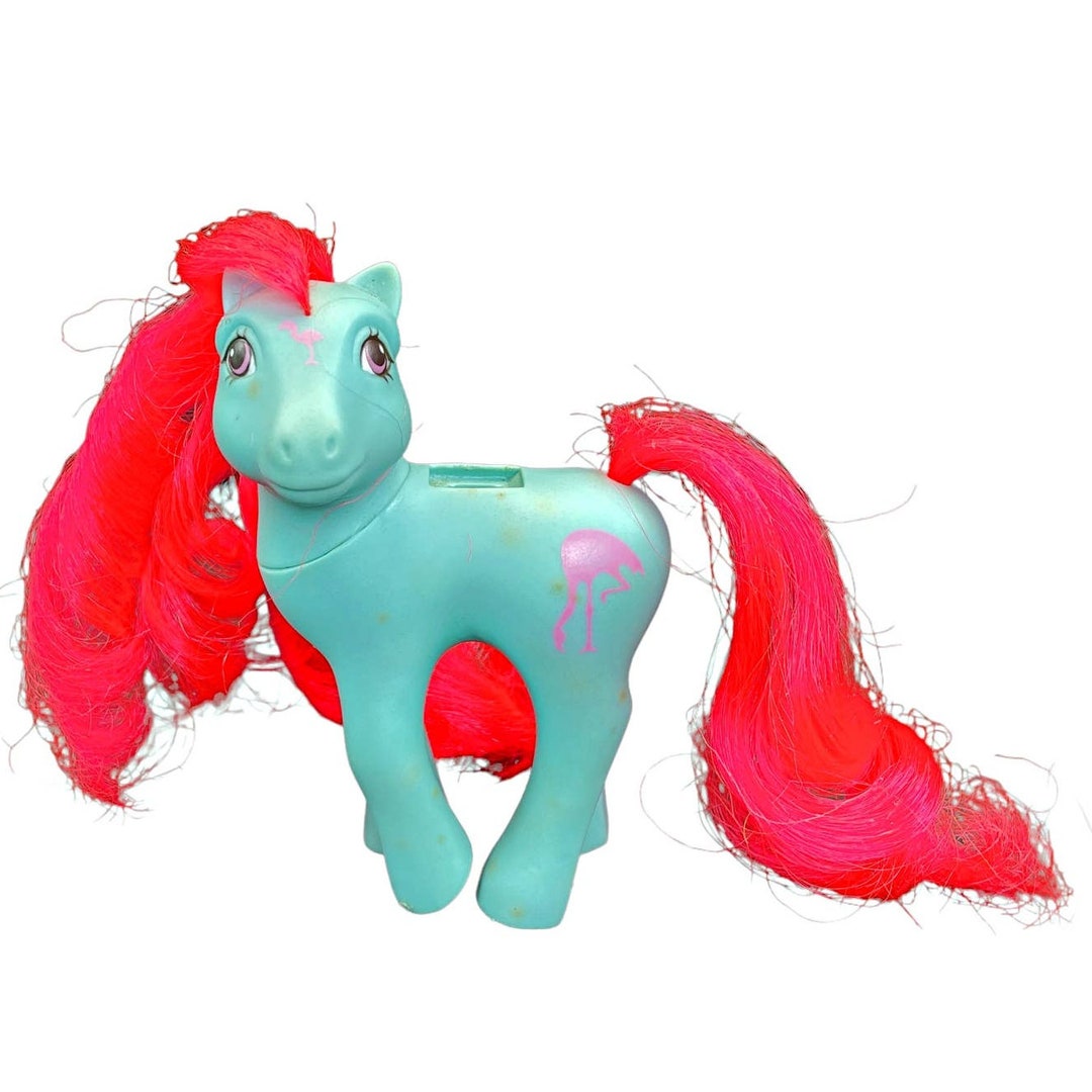 1987 G1 Hasbro My Little Pony Tropical Breeze Flutter Flamingo No Wings ...