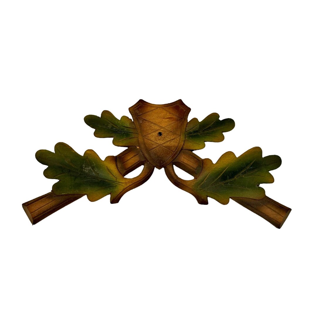 Vintage German Black Forest Cuckoo Clock Topper Trim Hunting Theme ...