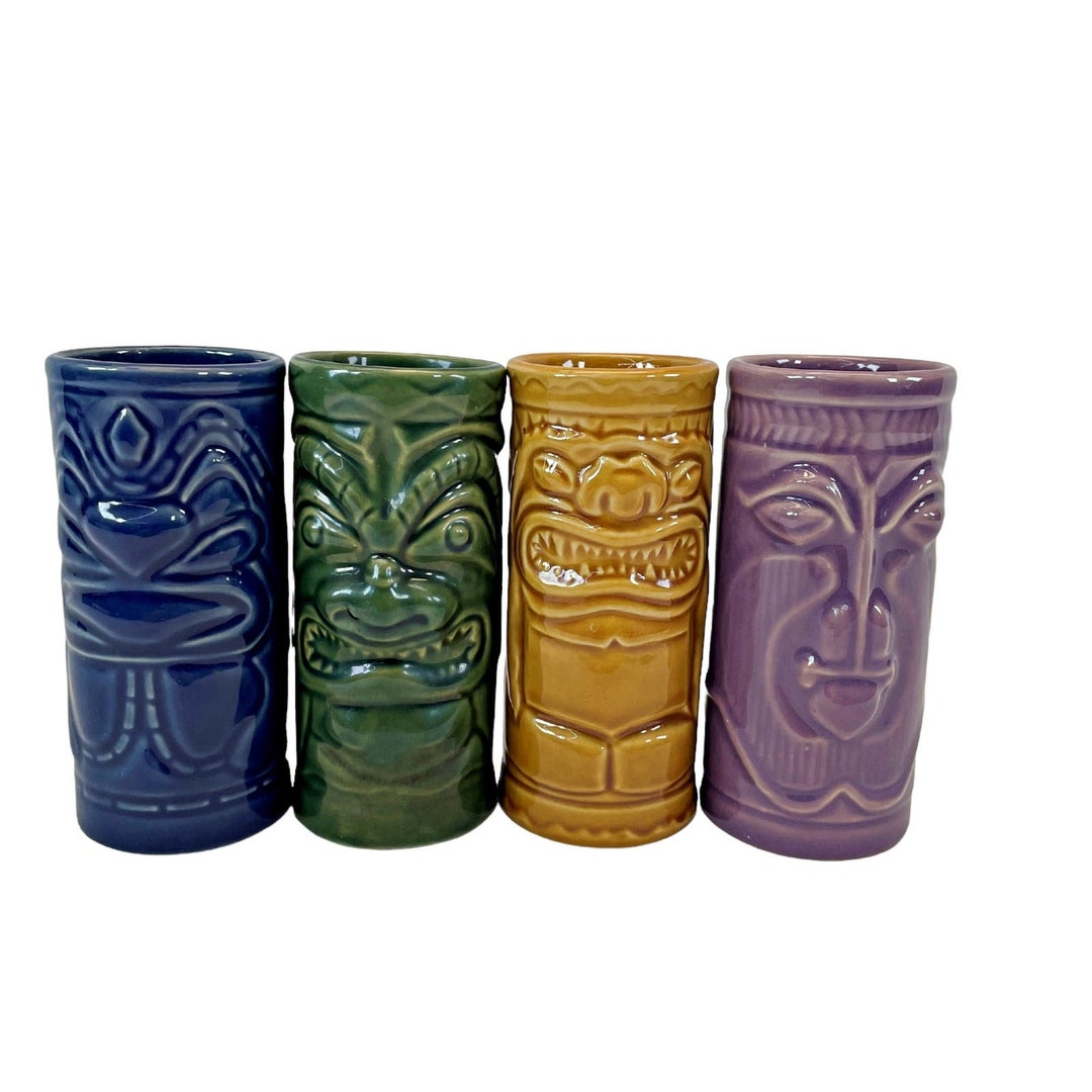 Vintage 2001 Lot of 4 Tiki Mugs Accoutrements Mugs Cups Hawaii Cocktail ...