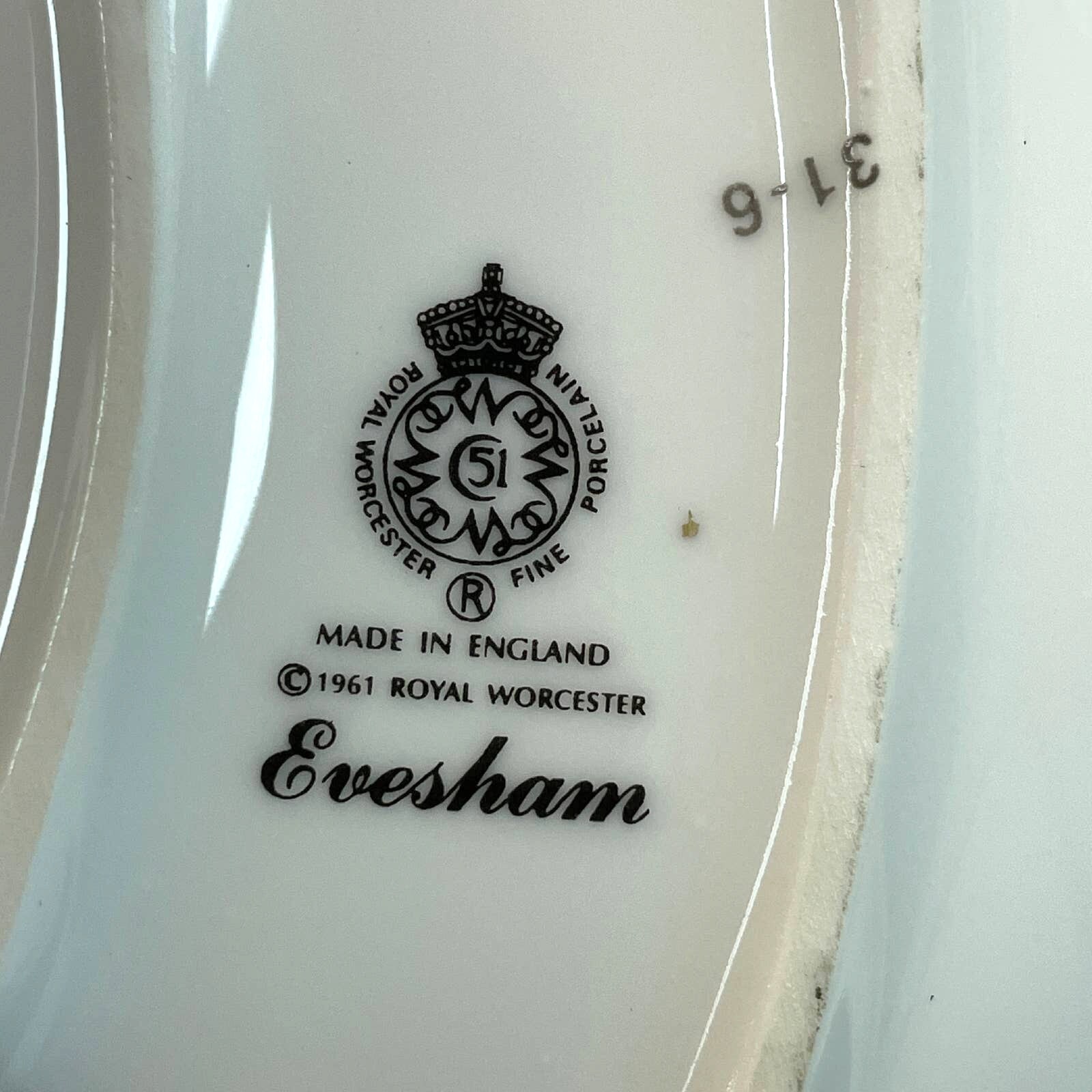 Evesham Royal Worcester England Porcelain Vegetable Serving - Etsy