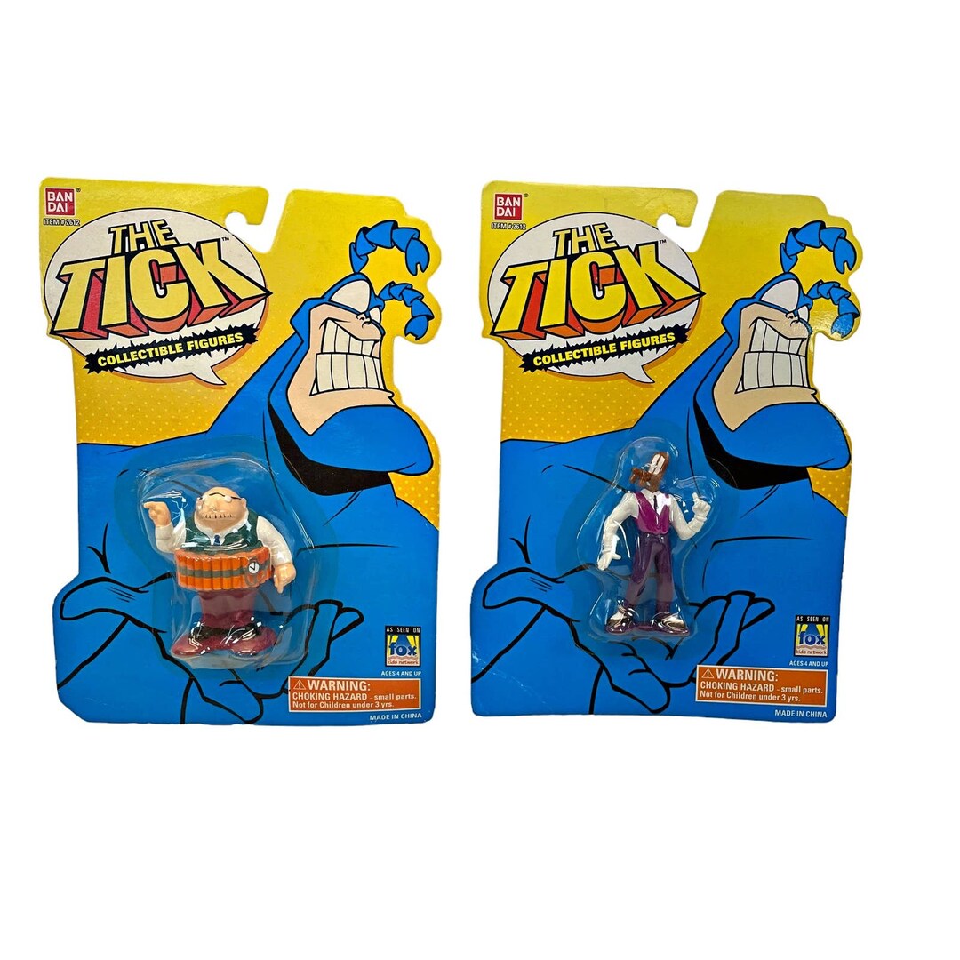 Lot of (2) the Tick Action Figures Evil Doers Dyna-mole Chairface ...