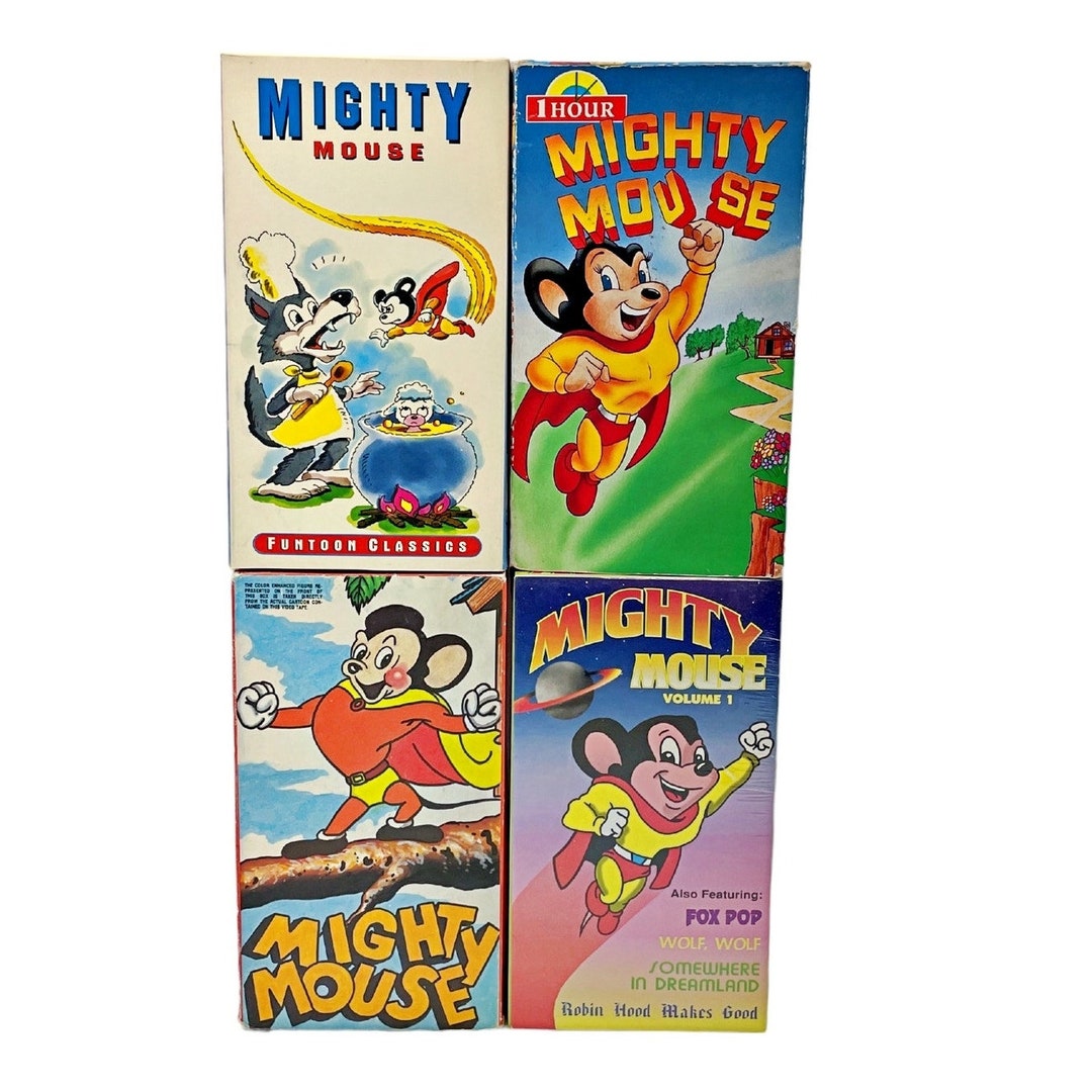 Lot of (4) Vintage Mighty Mouse VHS - One Factory Sealed **FREE ...