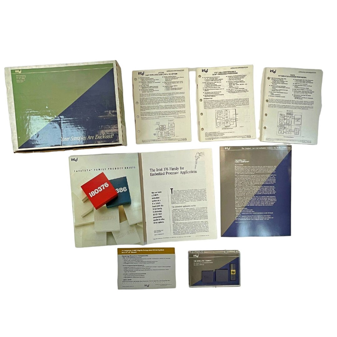 RARE the Intel 376 Family Sample Kit 1989 Processors Box - Etsy