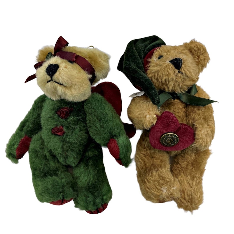 Boyds Bears Collection Lot 7 Bears Moose Angels Christmas Plush Stuffed ...
