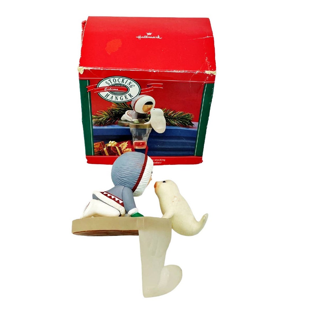 Vintage Hallmark Inuit & Flocked Seal Ice Fishing Polar Pals - Etsy
