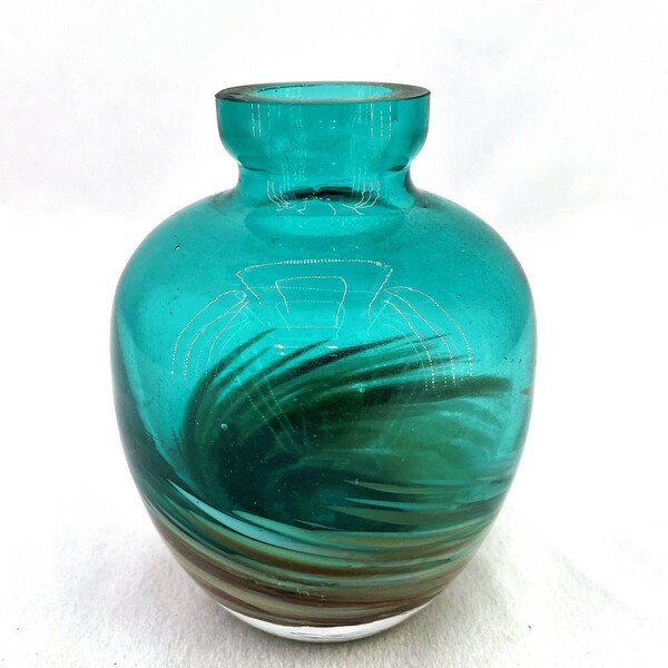Teal Flower Vase - Etsy