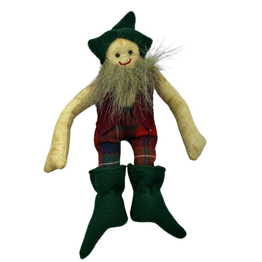 Vintage Hillbilly Red Elf Felt Christmas Ornament Handmade? *READ* - Etsy