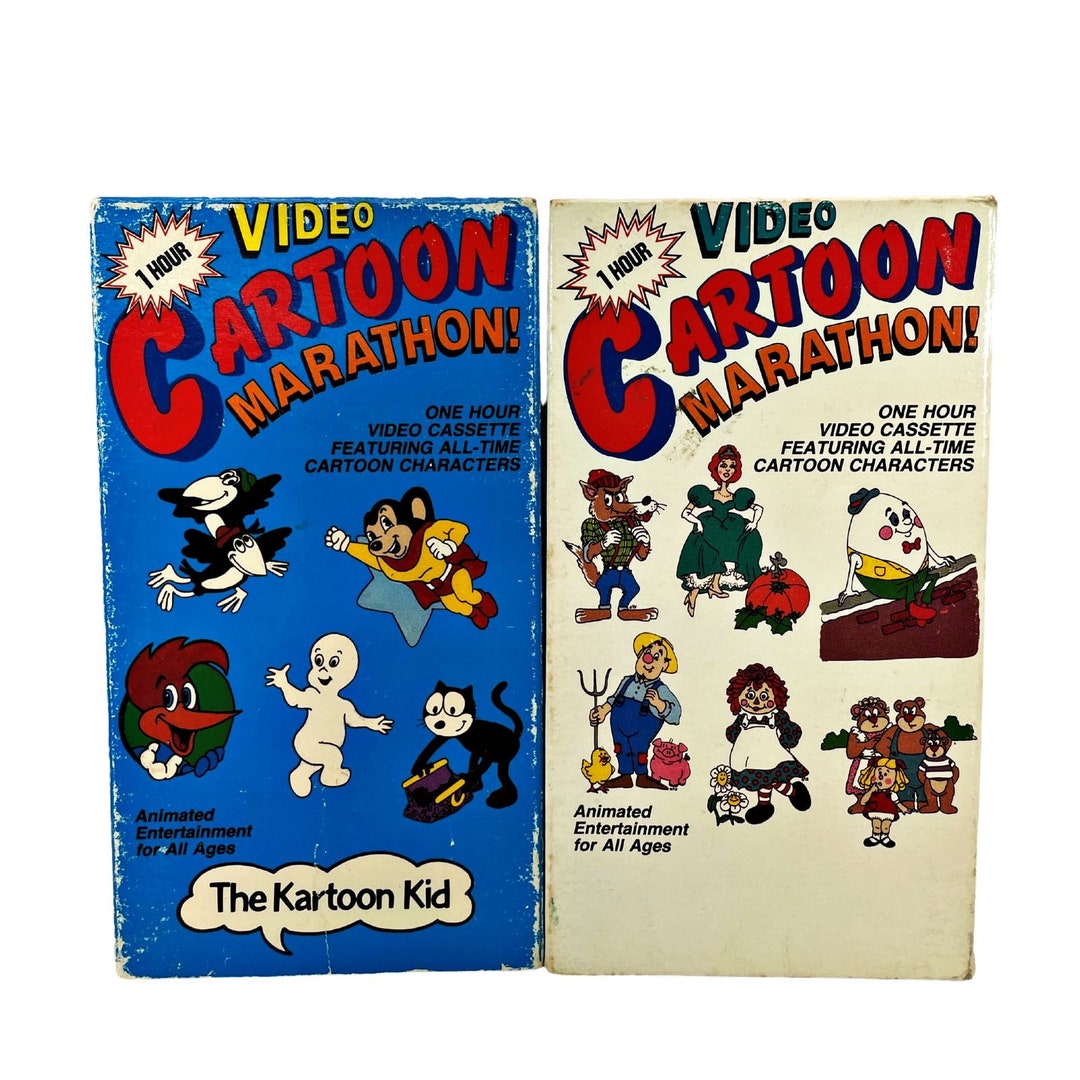 Video Cartoon Marathon VHS Tapes Cartoon Classics 1 Hour HTF - Etsy UK
