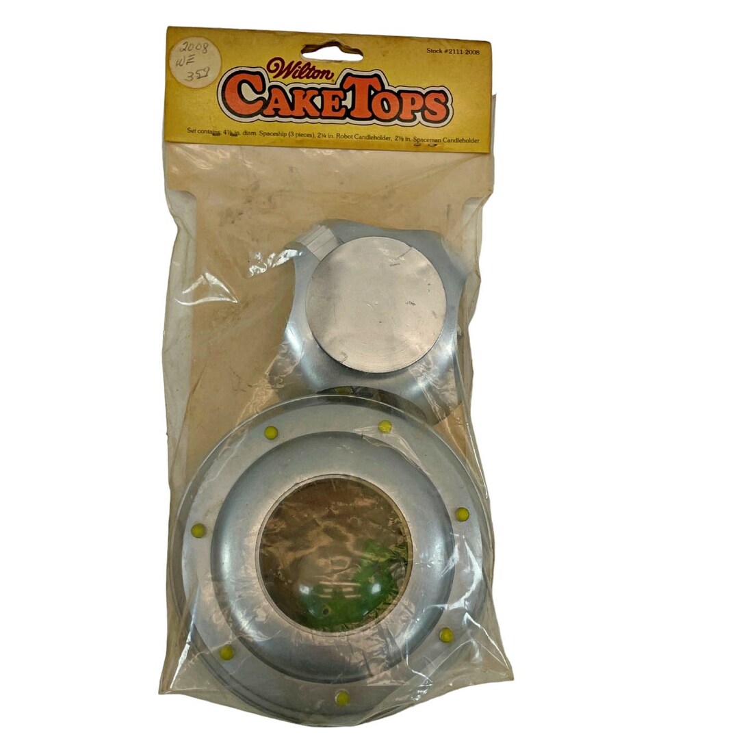 Vintage 1978 Wilton Cake Topper Alien UFO Spaceship NEW NOS ...