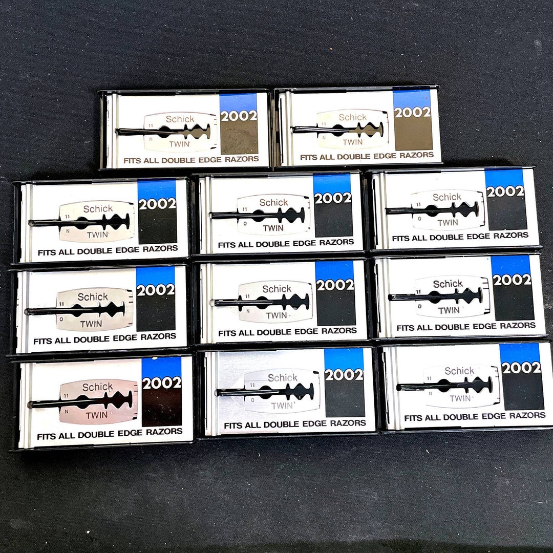 Schick 2002 Twin Double Edge Razor Blades Lot of 11 - Etsy