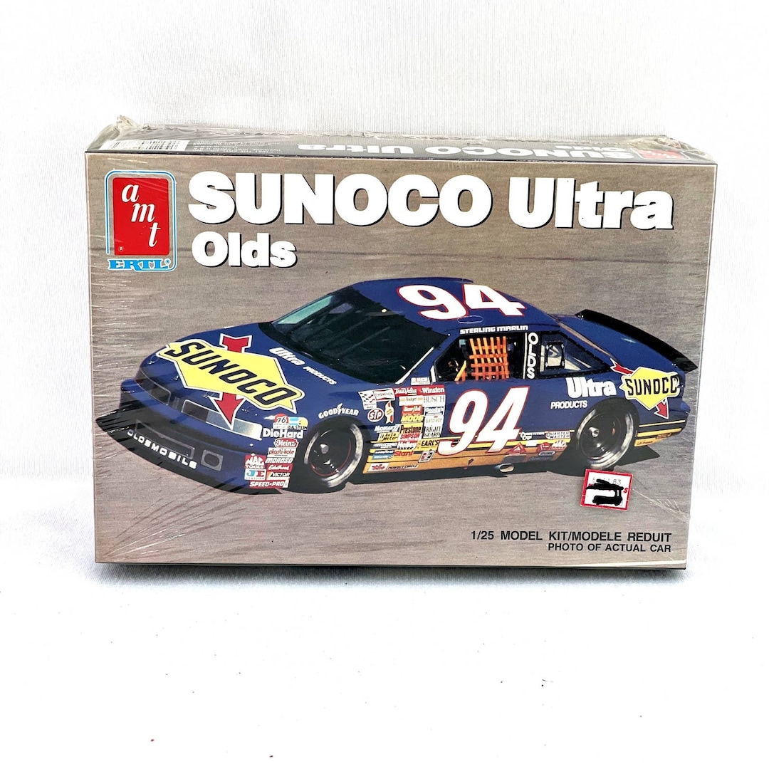 NOS AMT Ertl Model Car Kit Sunoco Ultra Olds Sterling Marlin #94 NASCAR ...