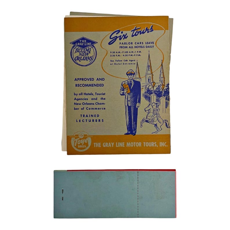 Vintage New Orleans Gray Tour Lines Guide & 1966 Tickets Ephemera *READ* - Etsy