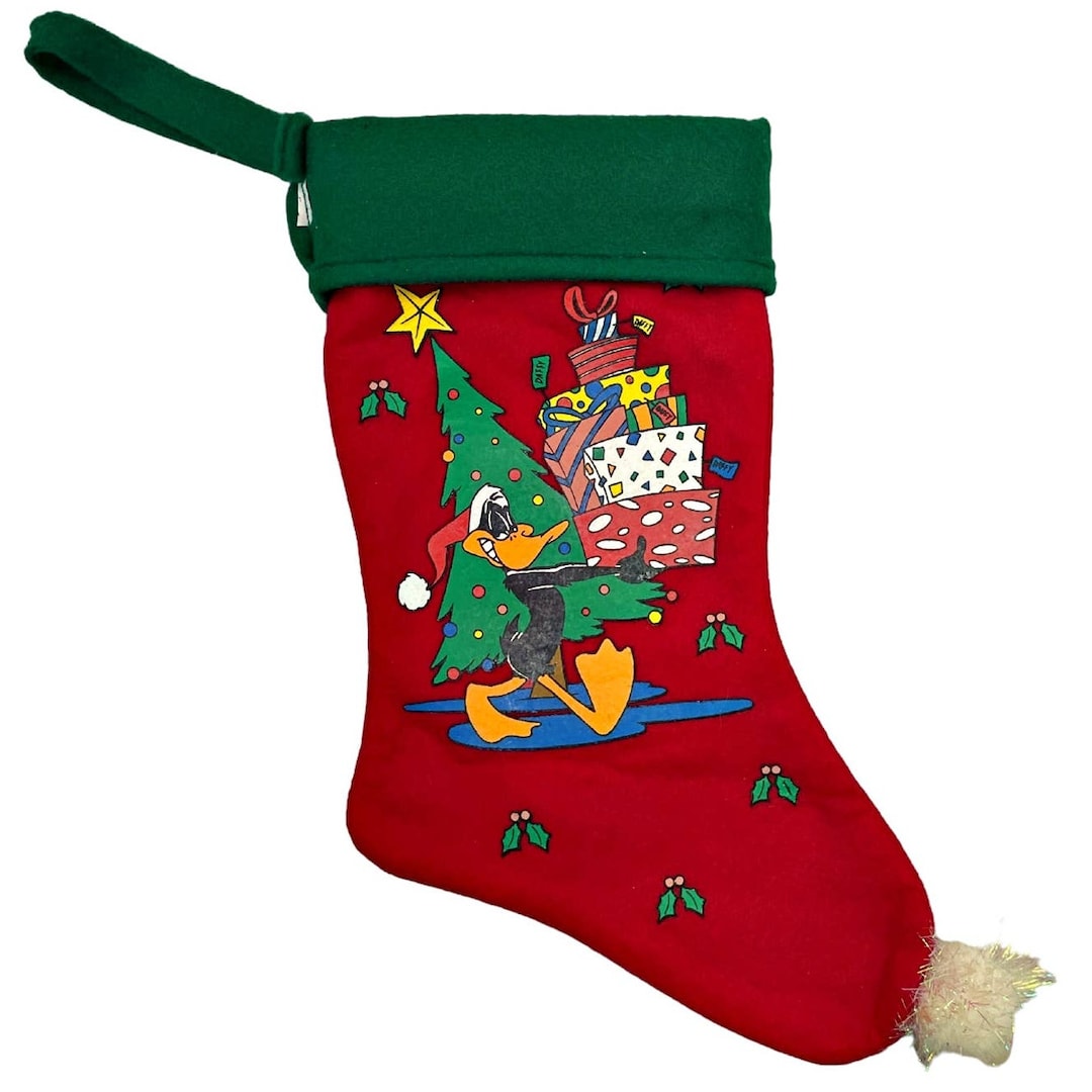 Vintage Felt Looney Tunes Daffy Duck 12 Christmas Stocking - Etsy