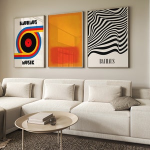 Bestseller Poster Set, Set of 3 Prints, Trendy Poster Bundle, Bauhaus ...
